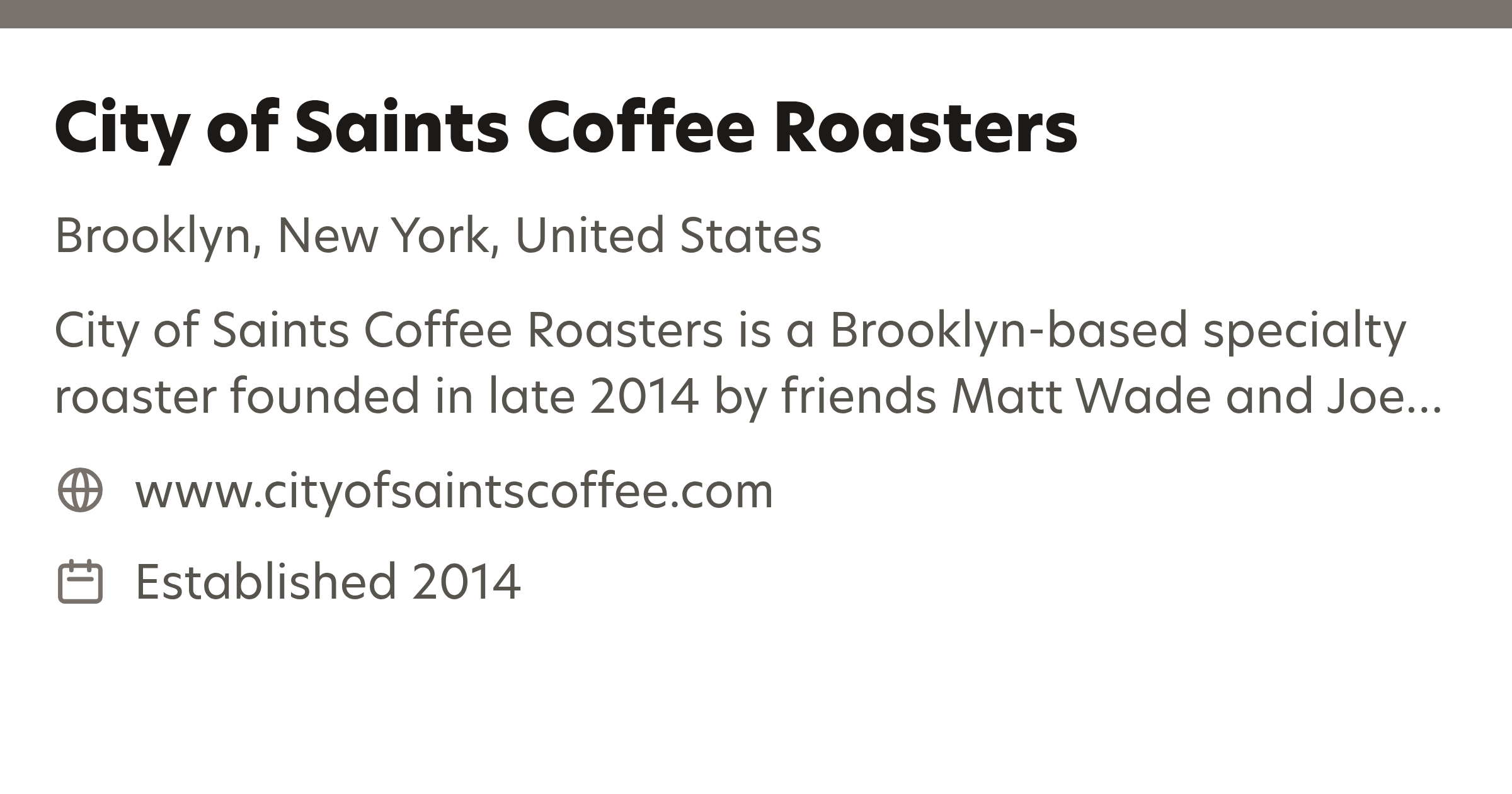 City of Saints Coffee Roasters - Specialty Coffee Roaster | Unpacking ...